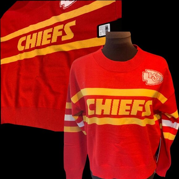 NFL | Sweaters | Nfl Kansas City Chiefs Women Knit Sweater Nwt Size M ...